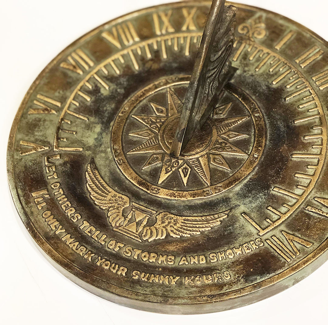 Solid Brass Colonial Sundial, 8 3/8" Dia. Rome Industries #1820 ...