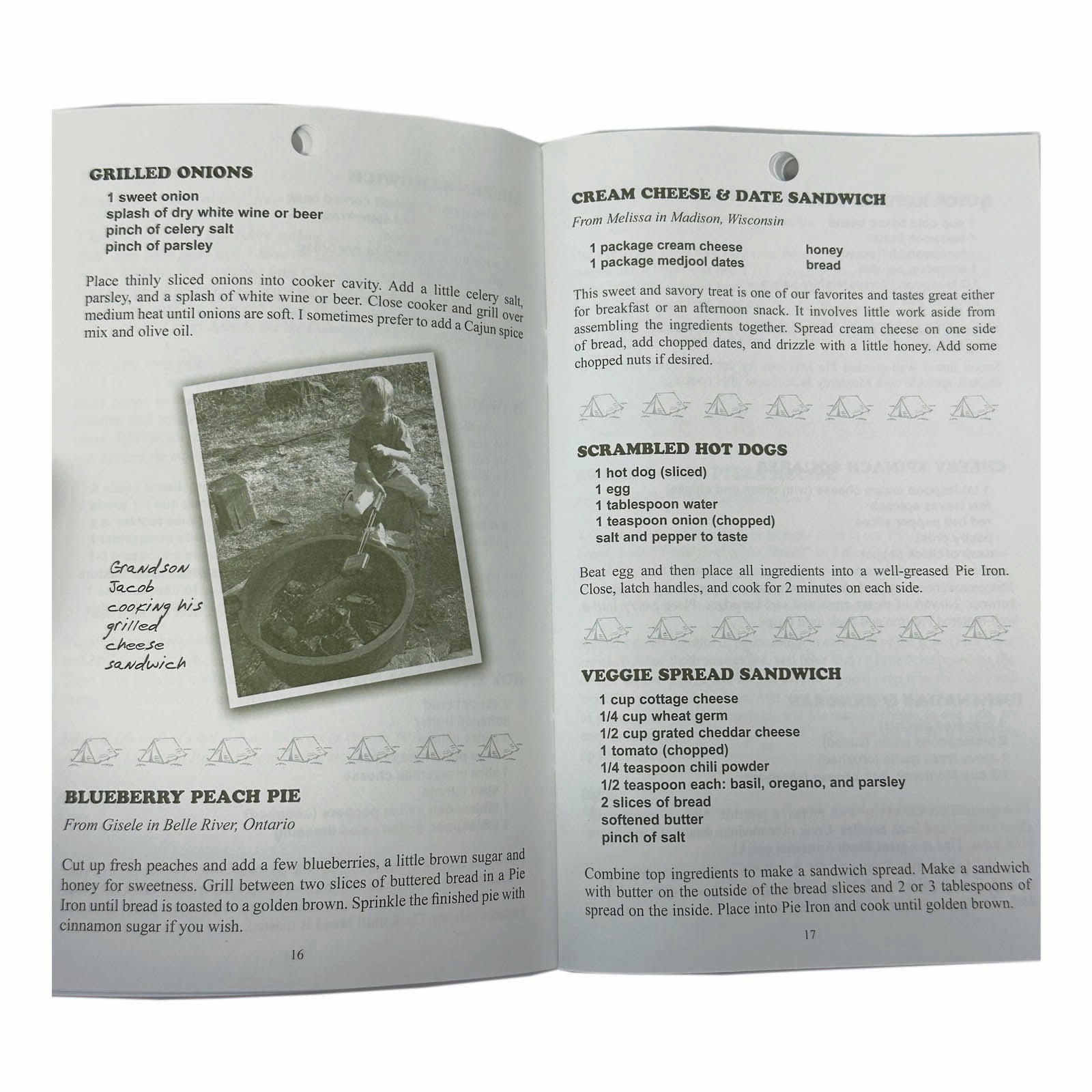 Pie Iron Recipe Book by Richard O'Russa, Rome Industries #2000 ...