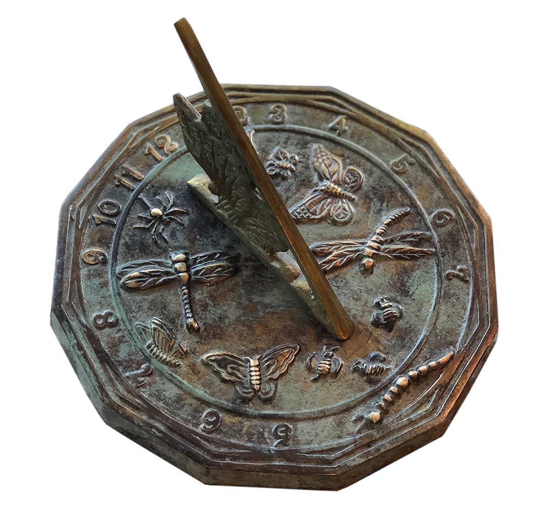 Solid Brass Butterfly Sundial, 8.5" dia Rome #2318 – romeindustries