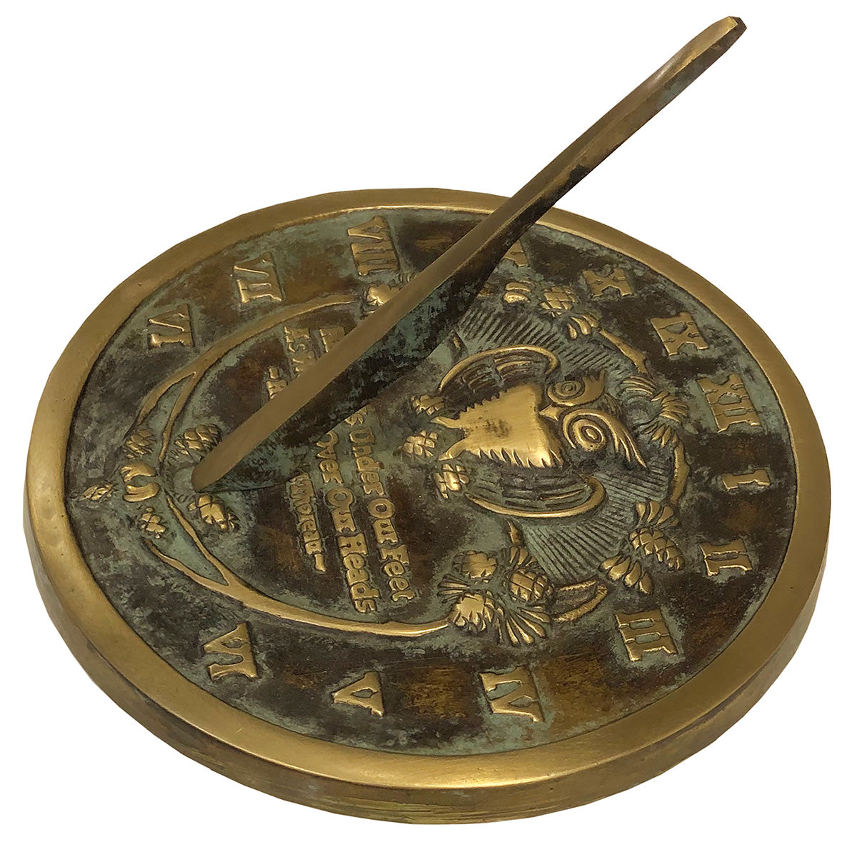 Solid Brass Thoreau Sundial, 8.5" dia Rome #2329 – romeindustries