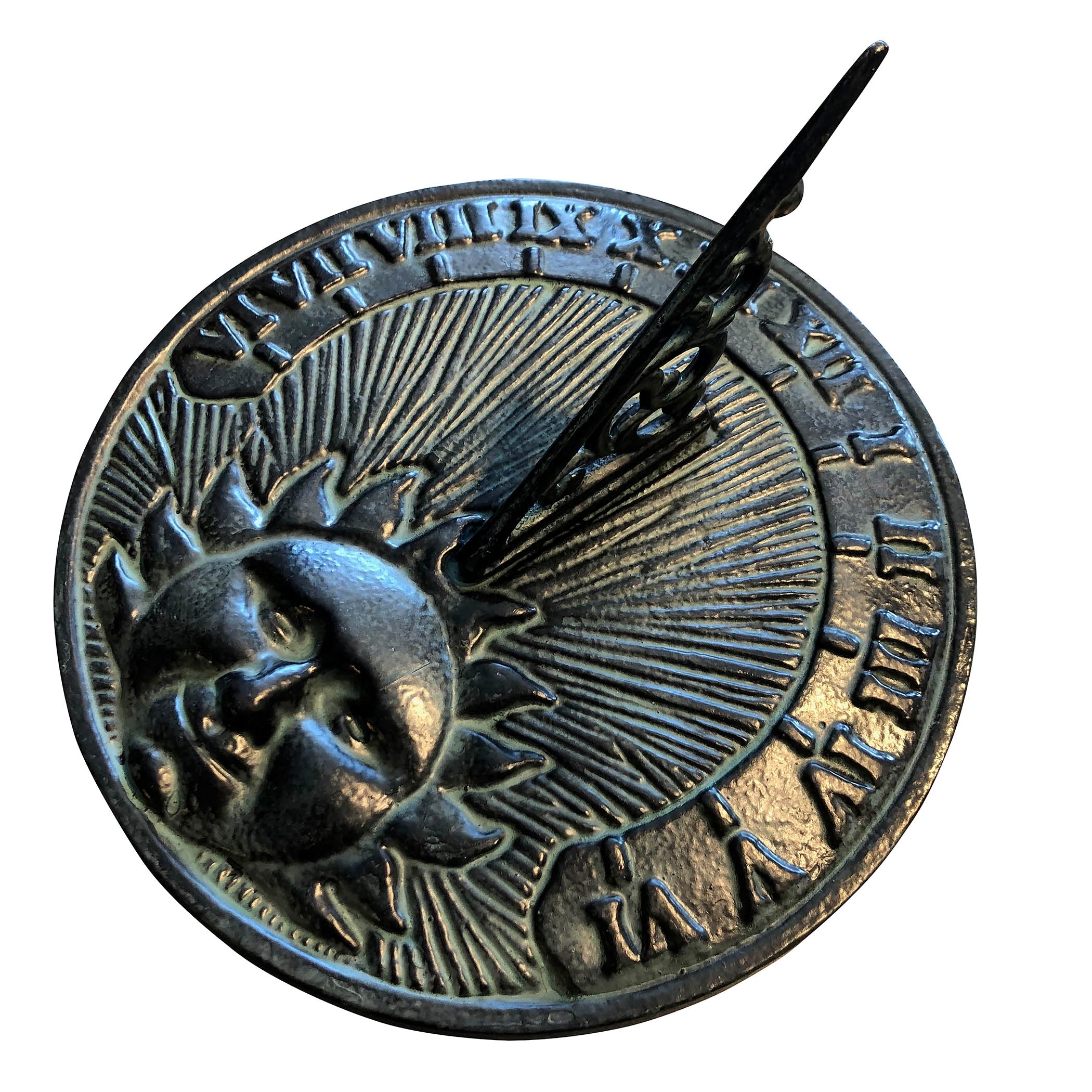 Cast Iron Daybreak Sundial, 9 7/8" dia Rome #2518 – romeindustries
